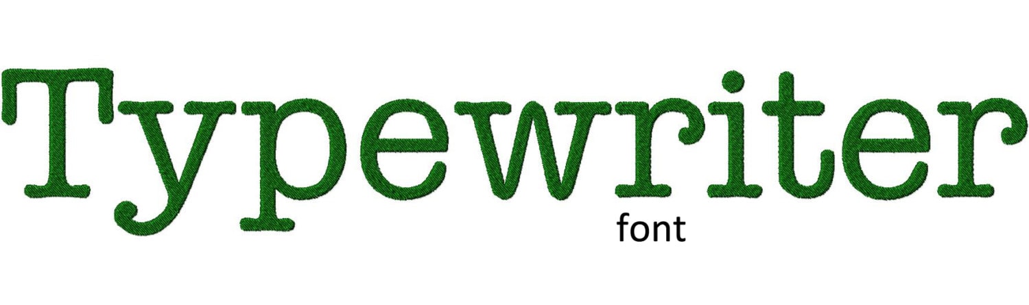 INSTANT DOWNLOAD Typewriter Machine Embroidery Font Set - Etsy