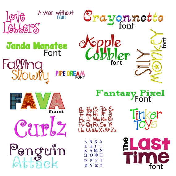 Special Buy 50 of My Best Machine Embroidery Font Sets for the - Etsy