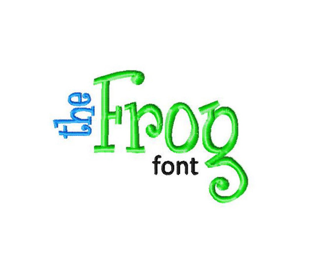 Machine Embroidery Designs INSTANT DOWNLOAD the Frog Font Set Includes ...