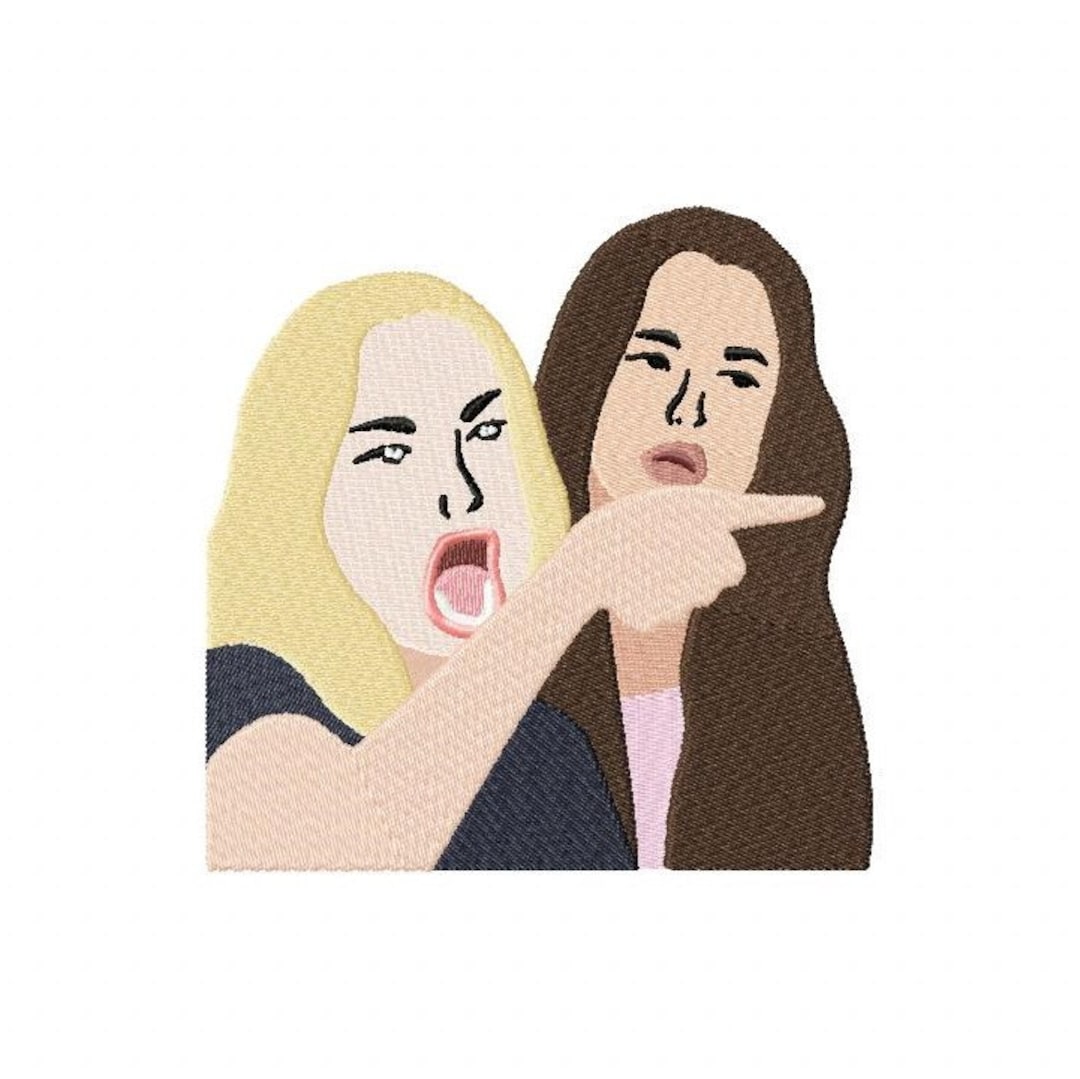 Yelling Woman Meme Embroidery Design, Machine Embroidery, Brother PES ...