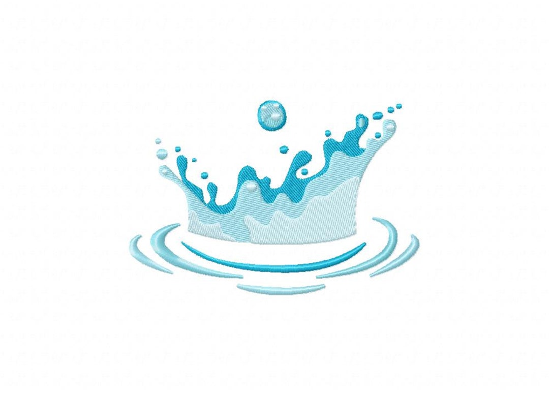 Water Drop Splash Embroidery Design, Machine Embroidery, Brother PES ...