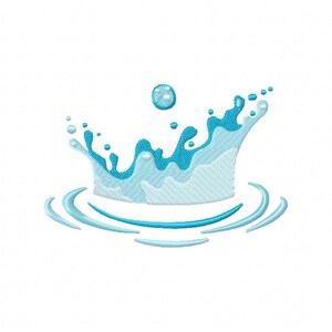 Water Drop Splash Embroidery Design, Machine Embroidery, Brother PES ...