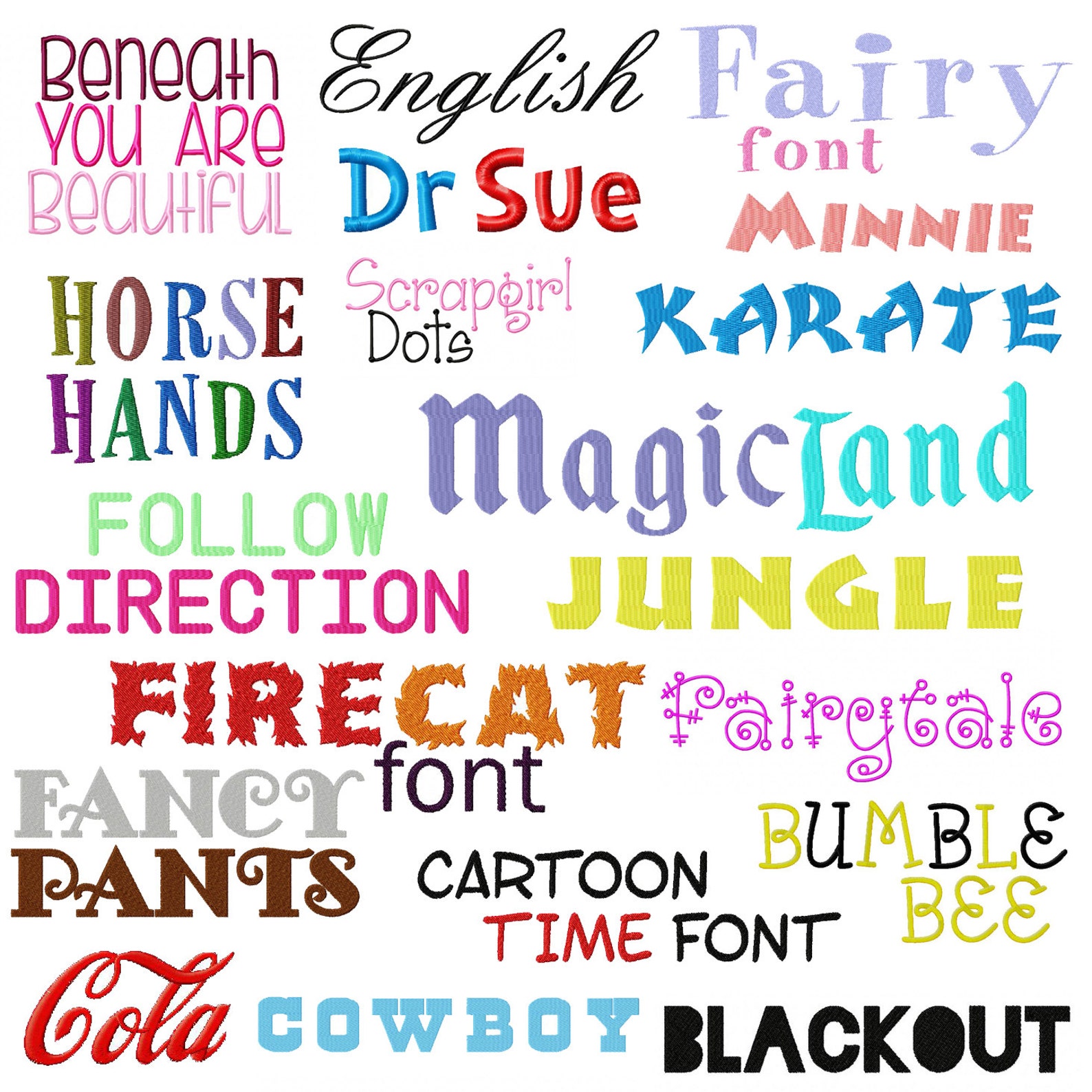 Machine Embroidery Designs Must See 200 of My Best Font Sets | Etsy