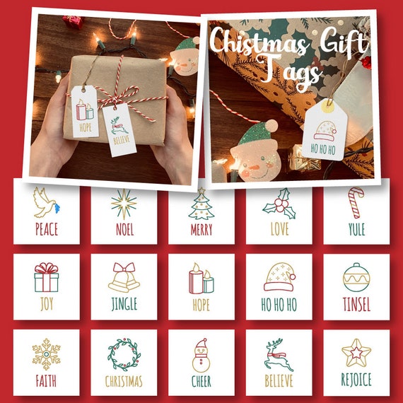 Christmas Gift Tags Embroidery Designs Machine Embroidery | Etsy
