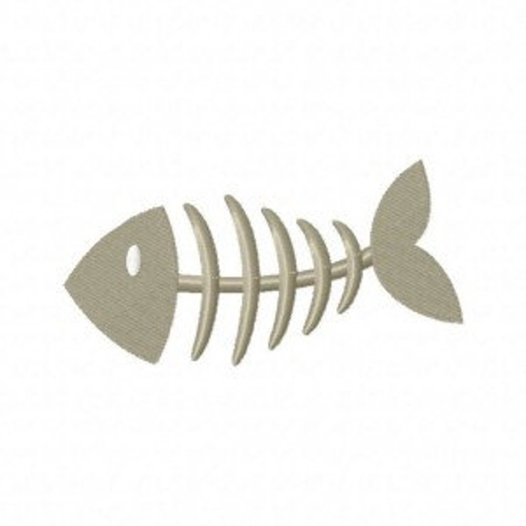 Fish Bone Embroidery Design, Machine Embroidery, Brother PES, DST & All ...