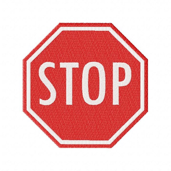 Stop Sign Embroidery - Etsy