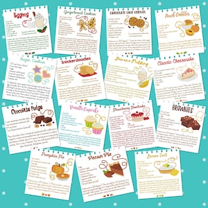 Dessert Recipes Embroidery Designs, 15 Included, Machine Embroidery ...