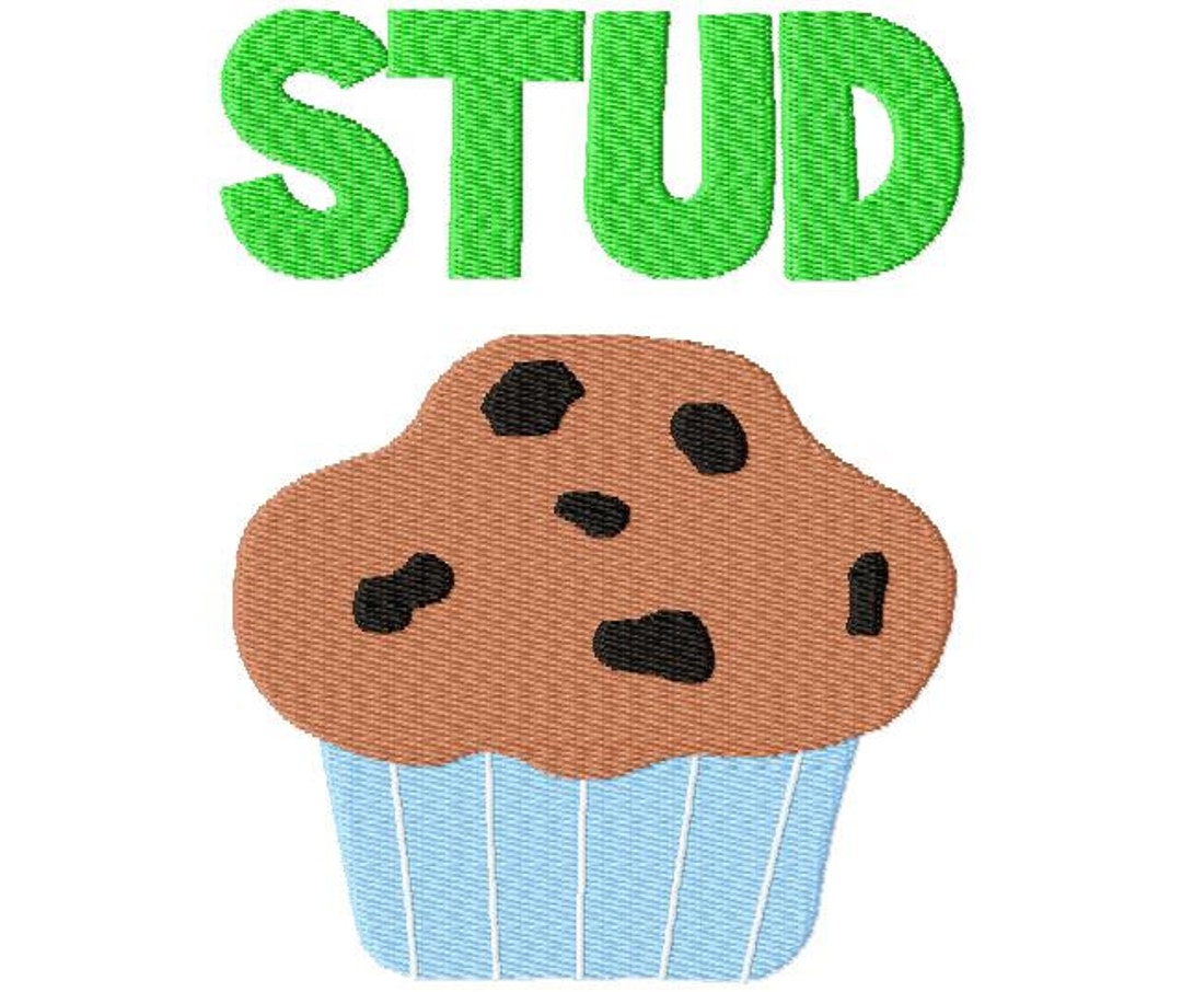 Stud Muffin Includes Both Applique and Filled Stitch Machine Embroidery ...
