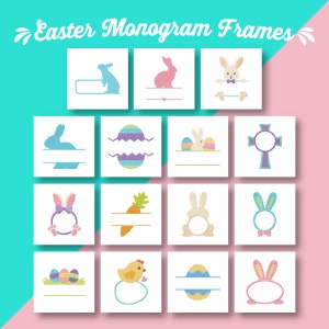 Easter Monogram Frames Embroidery Designs, 15 Included, Machine ...