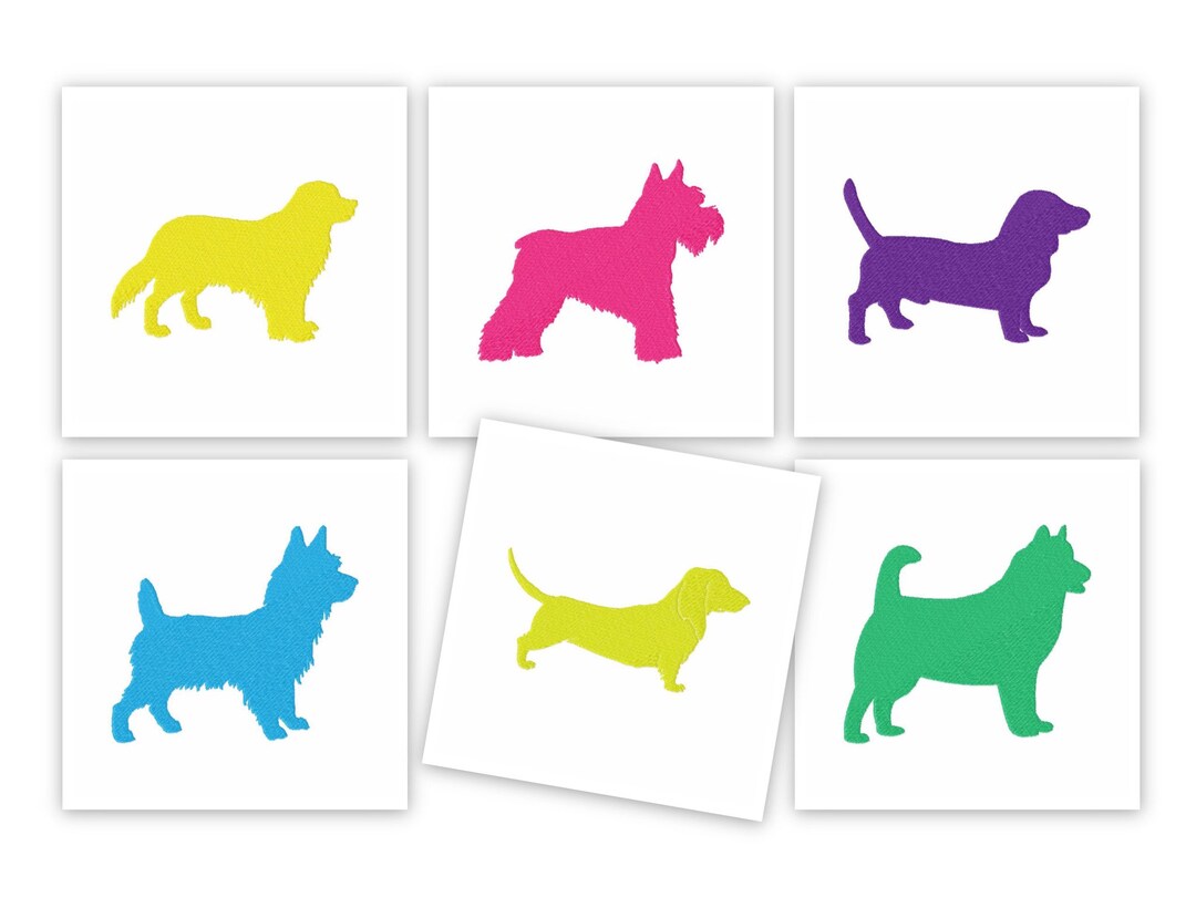 Polo Shirt Doggies Embroidery Designs, 6 Included, Machine Embroidery ...