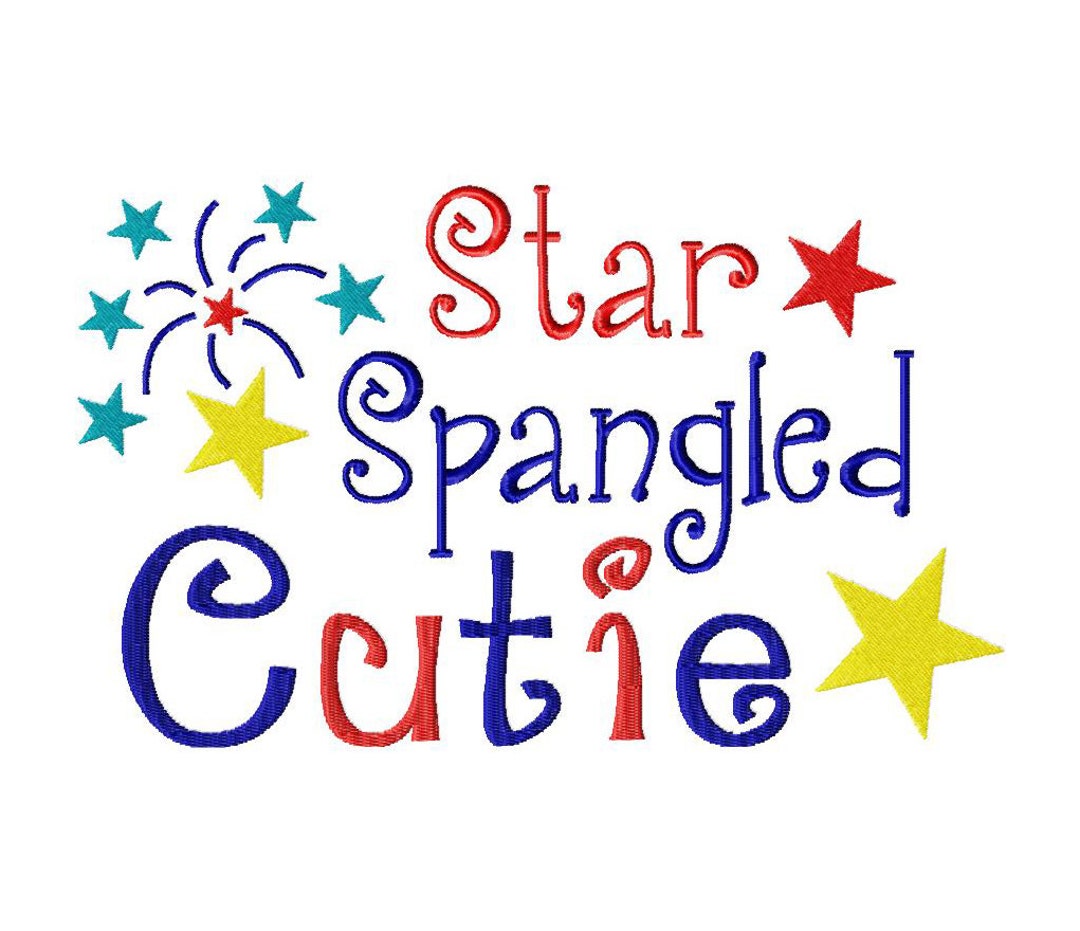 Star Spangled Embroidery Design, Machine Embroidery, Brother PES DST ...