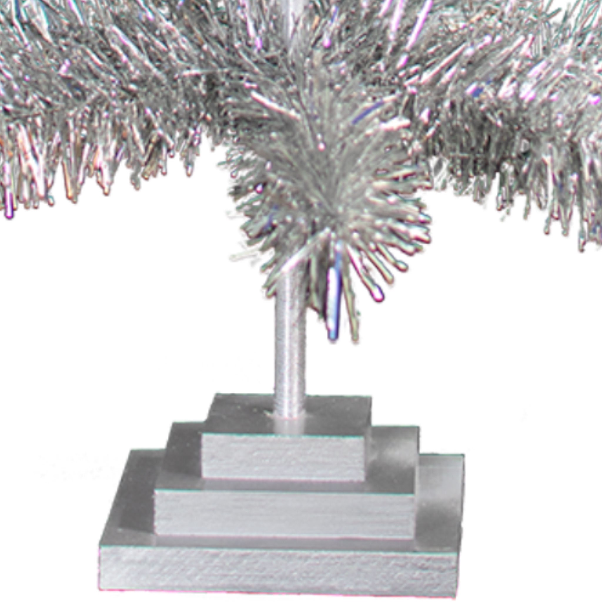 36 Silver Tinsel Christmas Tree Table-top Centerpiece - Etsy