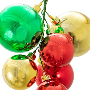 Christmas Ball Ornament Clusters: Red, Gold, Green - Set of 6 - Etsy