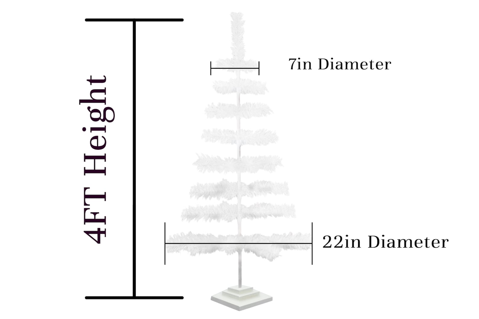 4FT White Tinsel Christmas Tree Hand-made Indoor Outdoor - Etsy