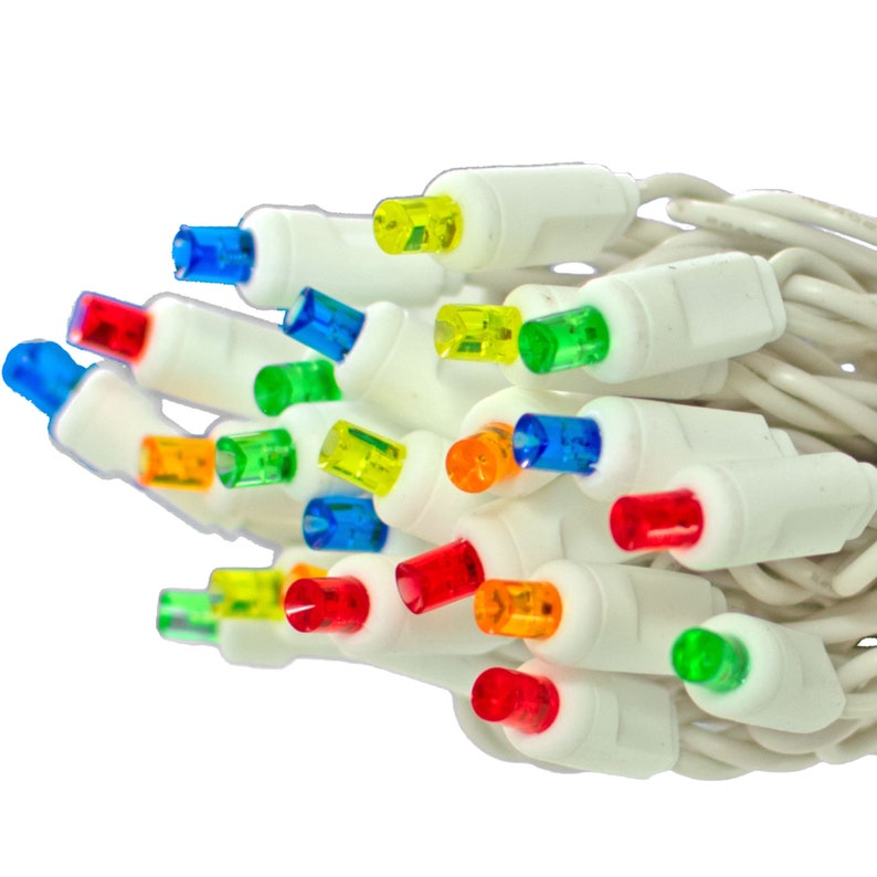 Multi-color LED Christmas Lights Twinkle Sets UL Listed 50 Bulb 25FT ...