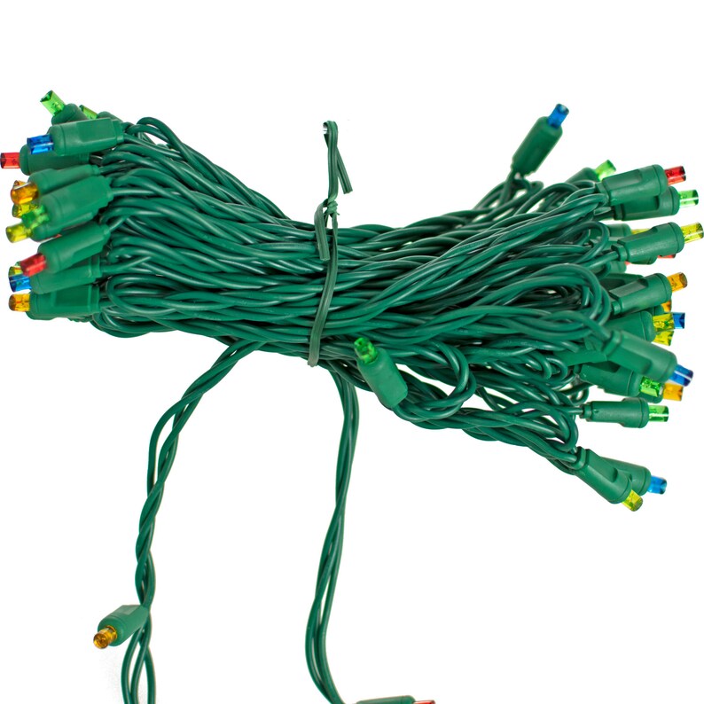 Multi-color LED Christmas Lights Twinkle Sets UL Listed 50 Bulb 25FT ...