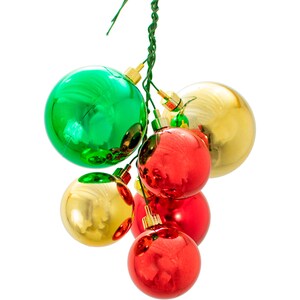 Christmas Ball Ornament Clusters: Red, Gold, Green - Set of 6 - Etsy