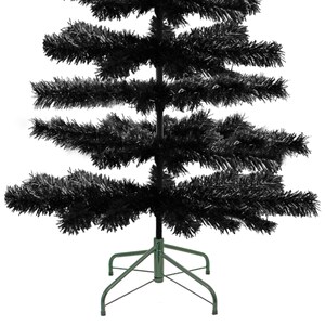 Black Tinsel Christmas Tree: Retro Tabletop Holiday Decor - Etsy