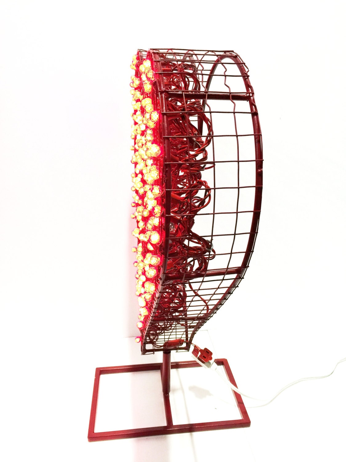 Valentine's Day Red Heart 24'' Decorative LED Lighted Heart W/ Stand - Etsy