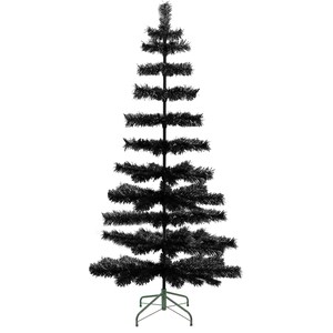 Black Tinsel Christmas Tree: Retro Tabletop Holiday Decor - Etsy
