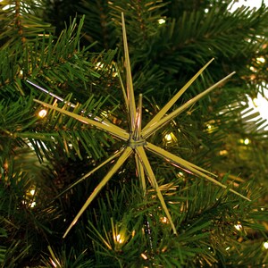 8 Inch Shiny Gold Starburst Christmas Ornaments, Hanging Star Holiday ...