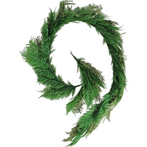 6FT Mixed Cedar and Cypress Garland, Artificial Green Christmas Brush ...