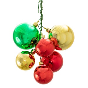Christmas Ball Ornament Clusters: Red, Gold, Green - Set of 6 - Etsy