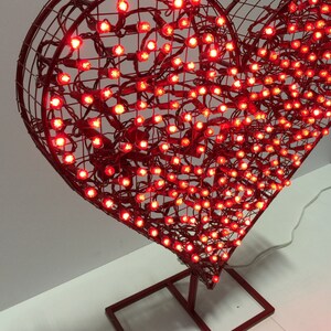 Valentine's Day Red Heart 24'' Decorative LED Lighted Heart W/ Stand - Etsy