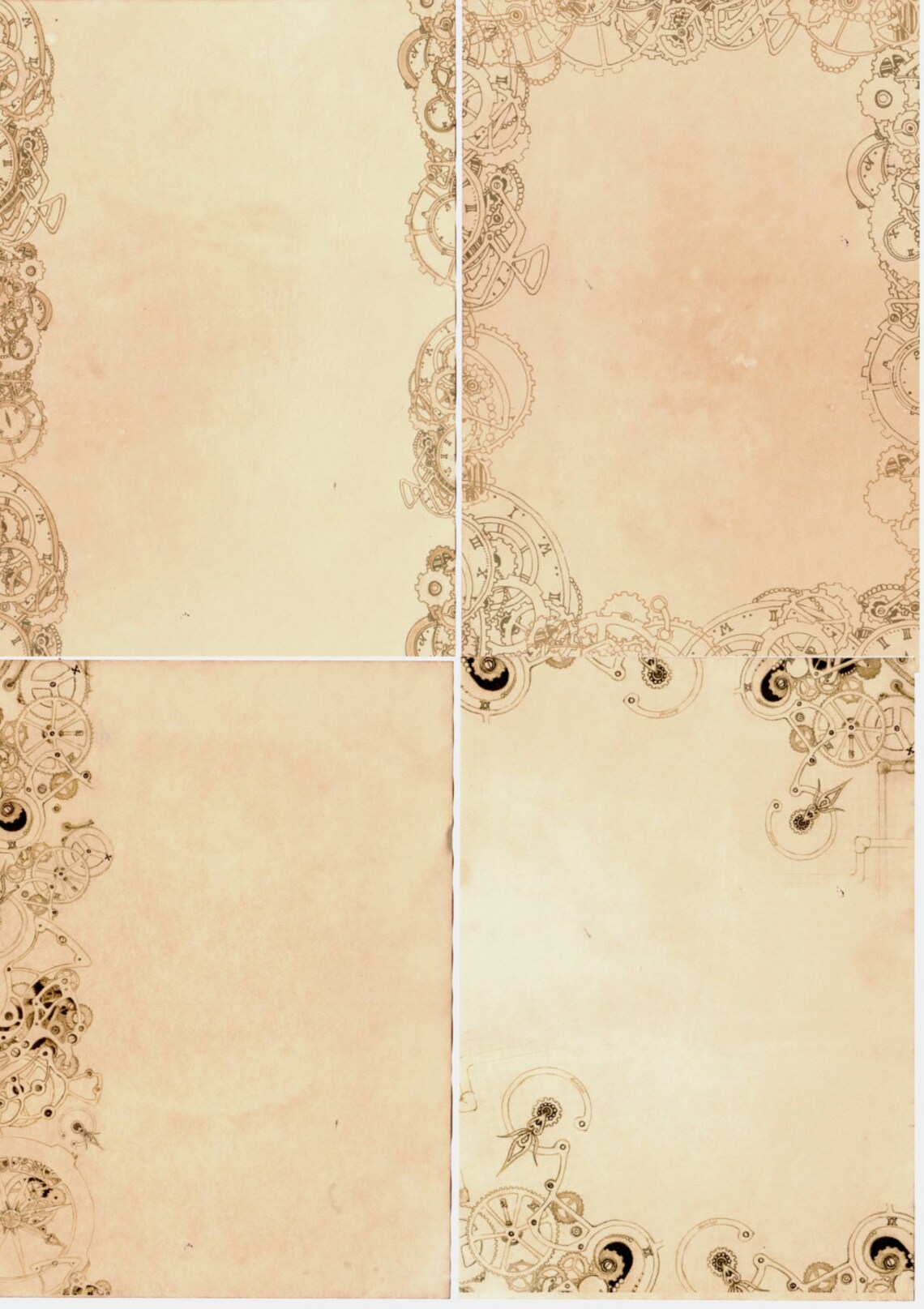 Steampunk Writing Paper Set - Victorian Era, Calligraphy, Aged Old ...