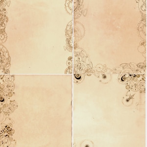 Steampunk Writing Paper Set - Victorian Era, Calligraphy, Aged Old ...