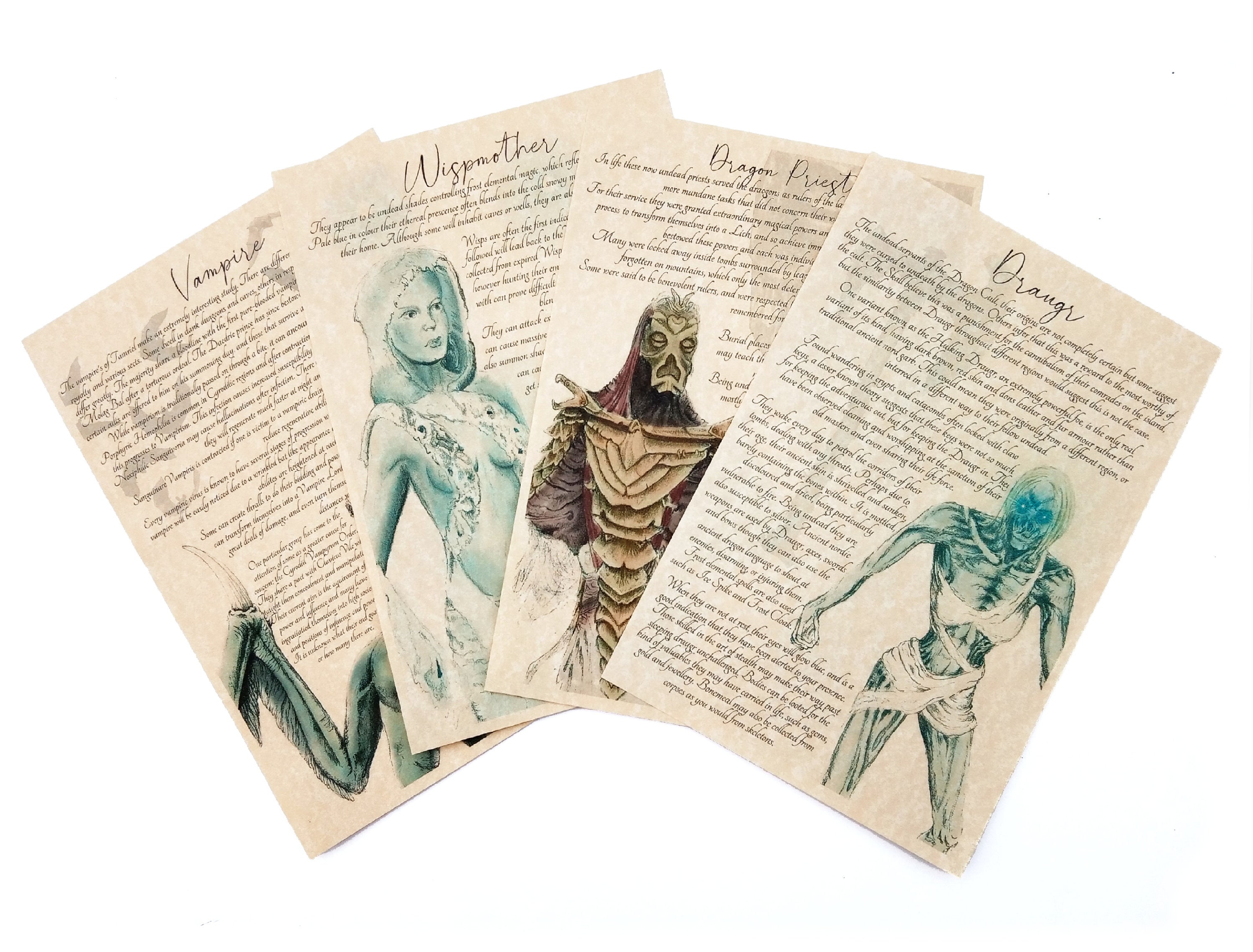 Bestiary of Tamriel Complete SIX SETS - Undead, Waterways, Goblins ...