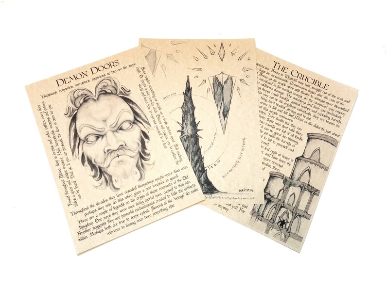 Fable Journey Pages Demon Doors the Crucible the Spire - Etsy