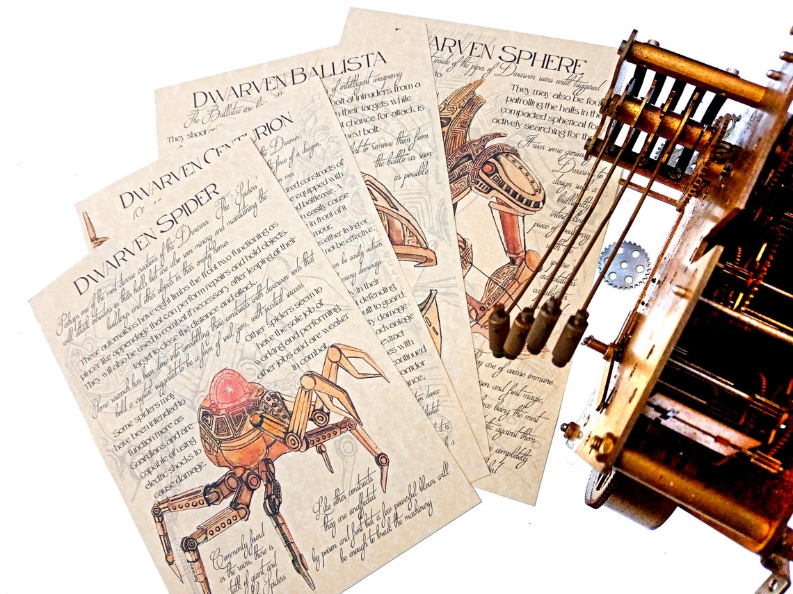 Dwarven Automatons of Tamriel Dwemer Animunculi Creatures - Etsy UK