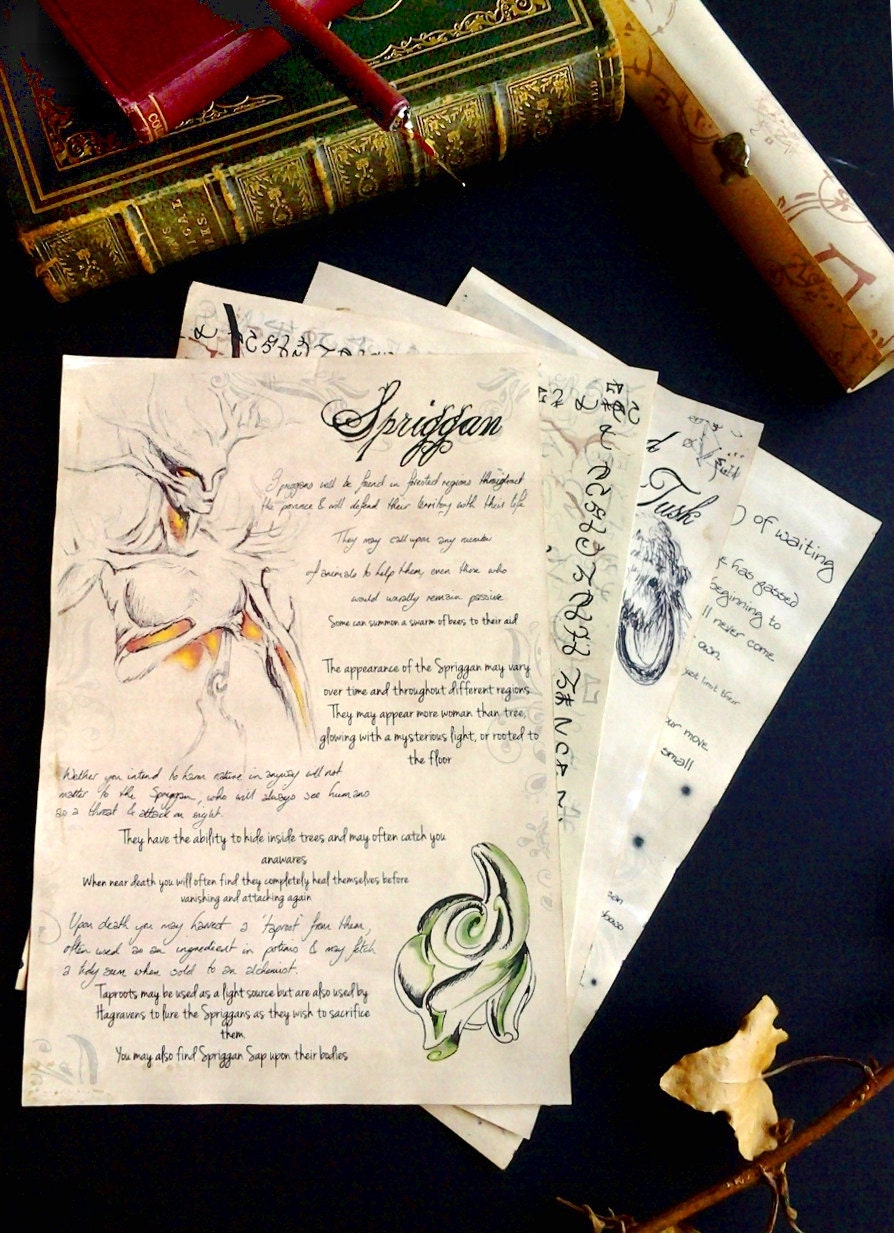 Adventurer Journal Pages Creature and Alchemist Diary - Etsy UK