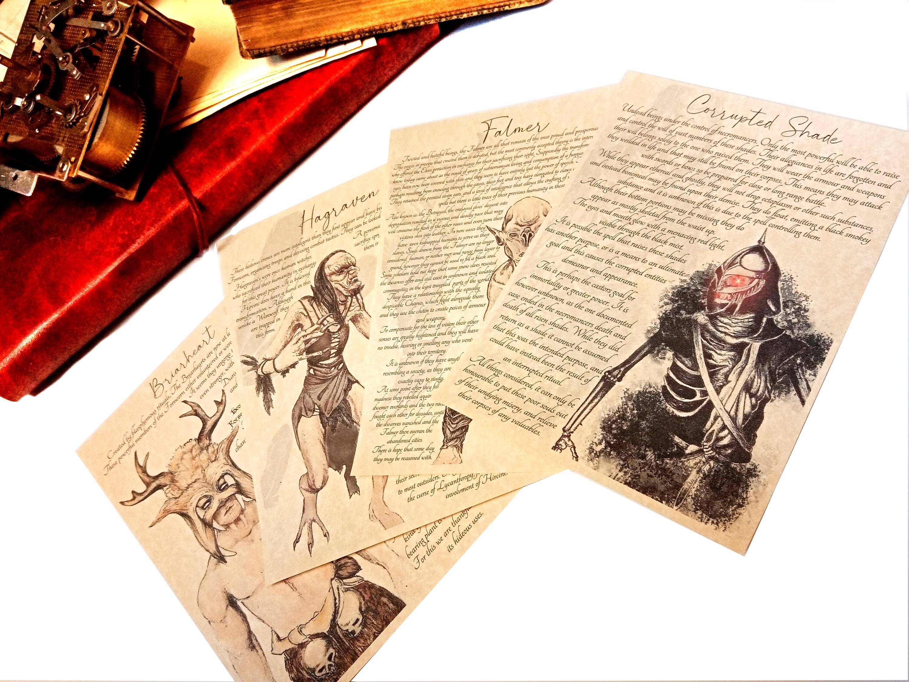 Twisted Creatures of Tamriel - Bestiary Scrolls Undead Journal Page Art ...
