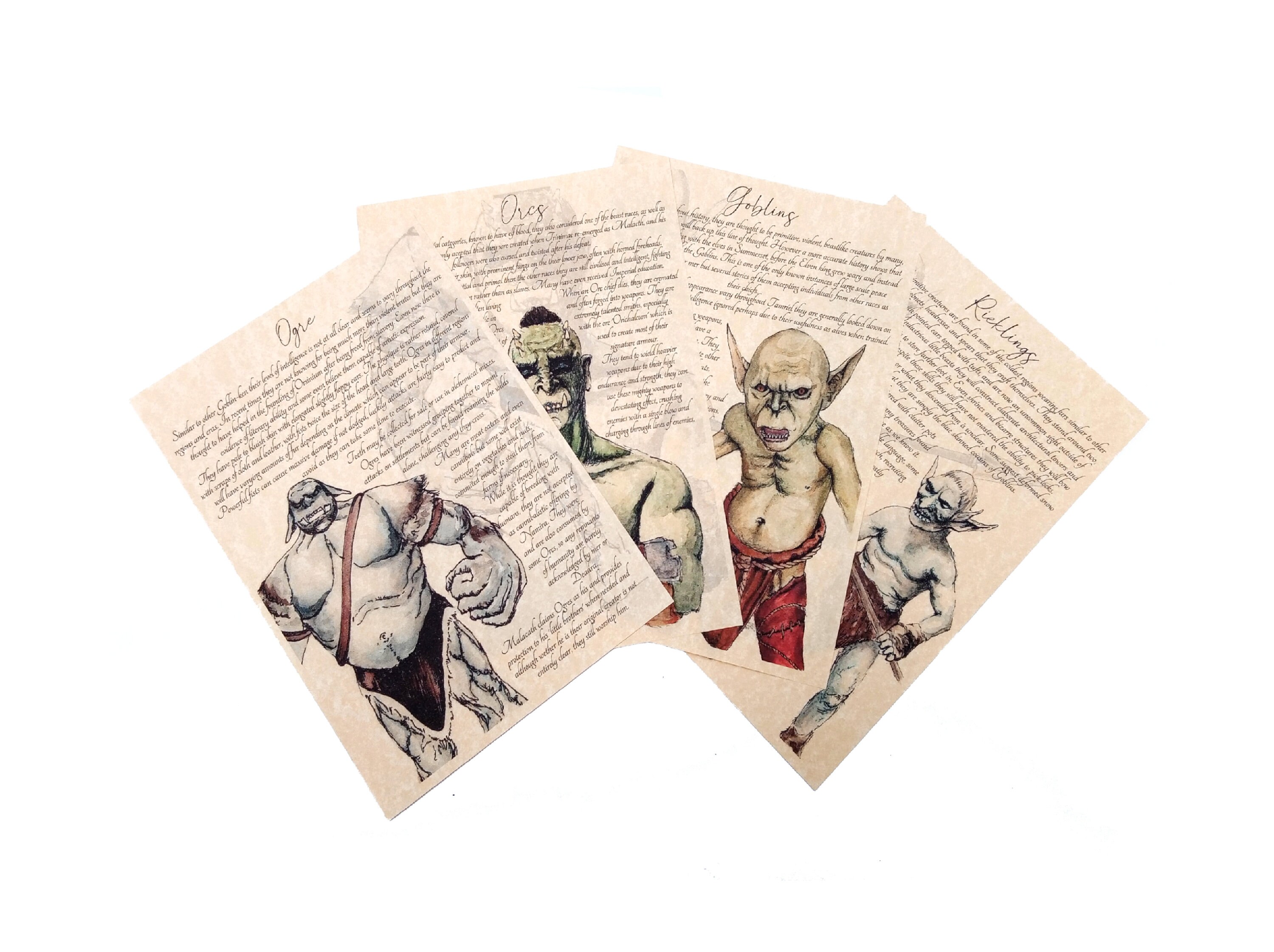 Bestiary of Tamriel Complete SIX SETS - Undead, Waterways, Goblins ...