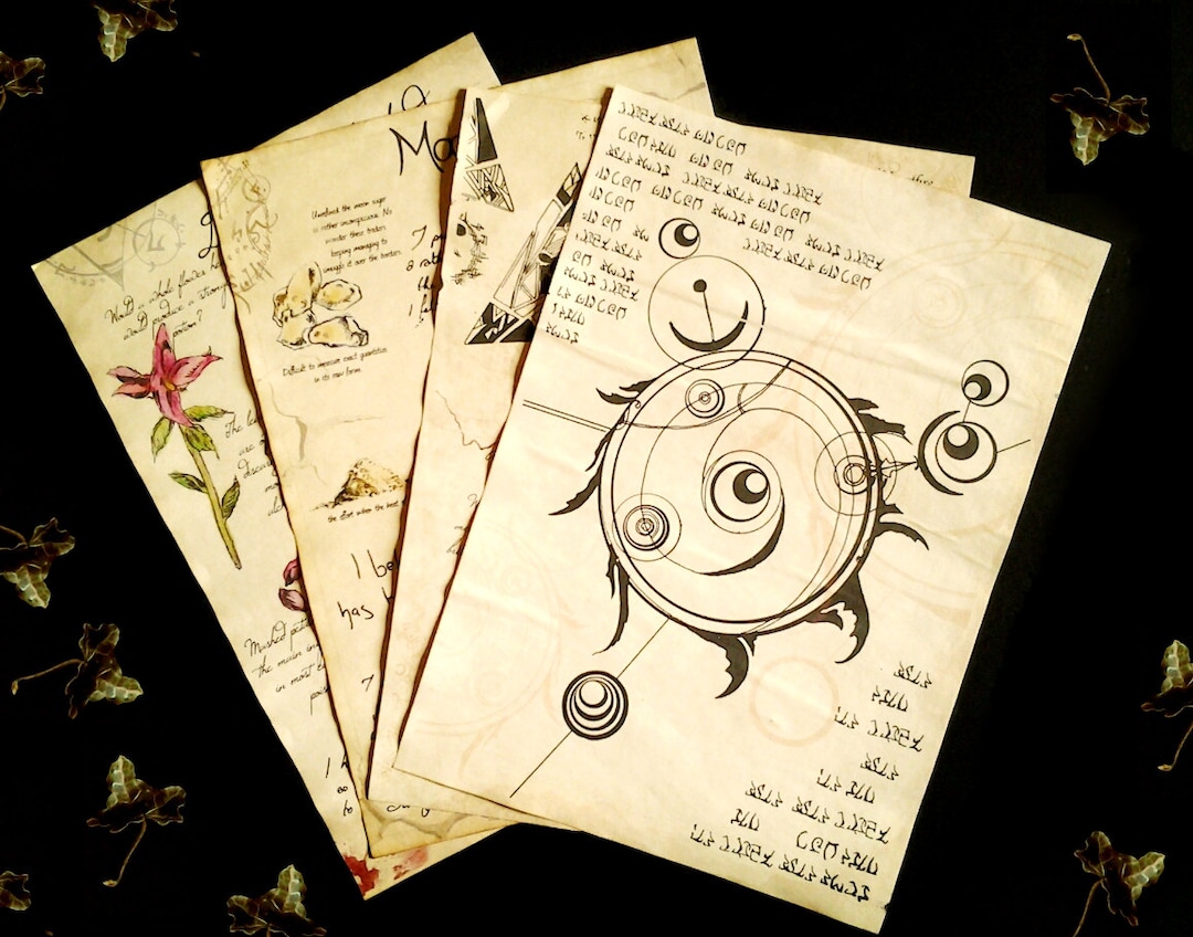 Alchemist Journal Pages, Adventurer Diary, Spells and Alchemy ...