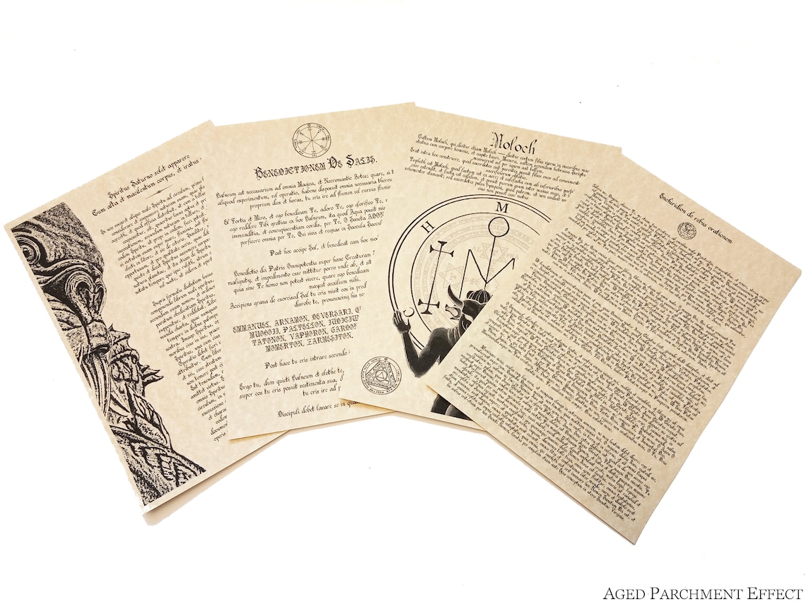 Demon Journal Pages - Demonology Supernatural Ritual - Latin Spells of ...