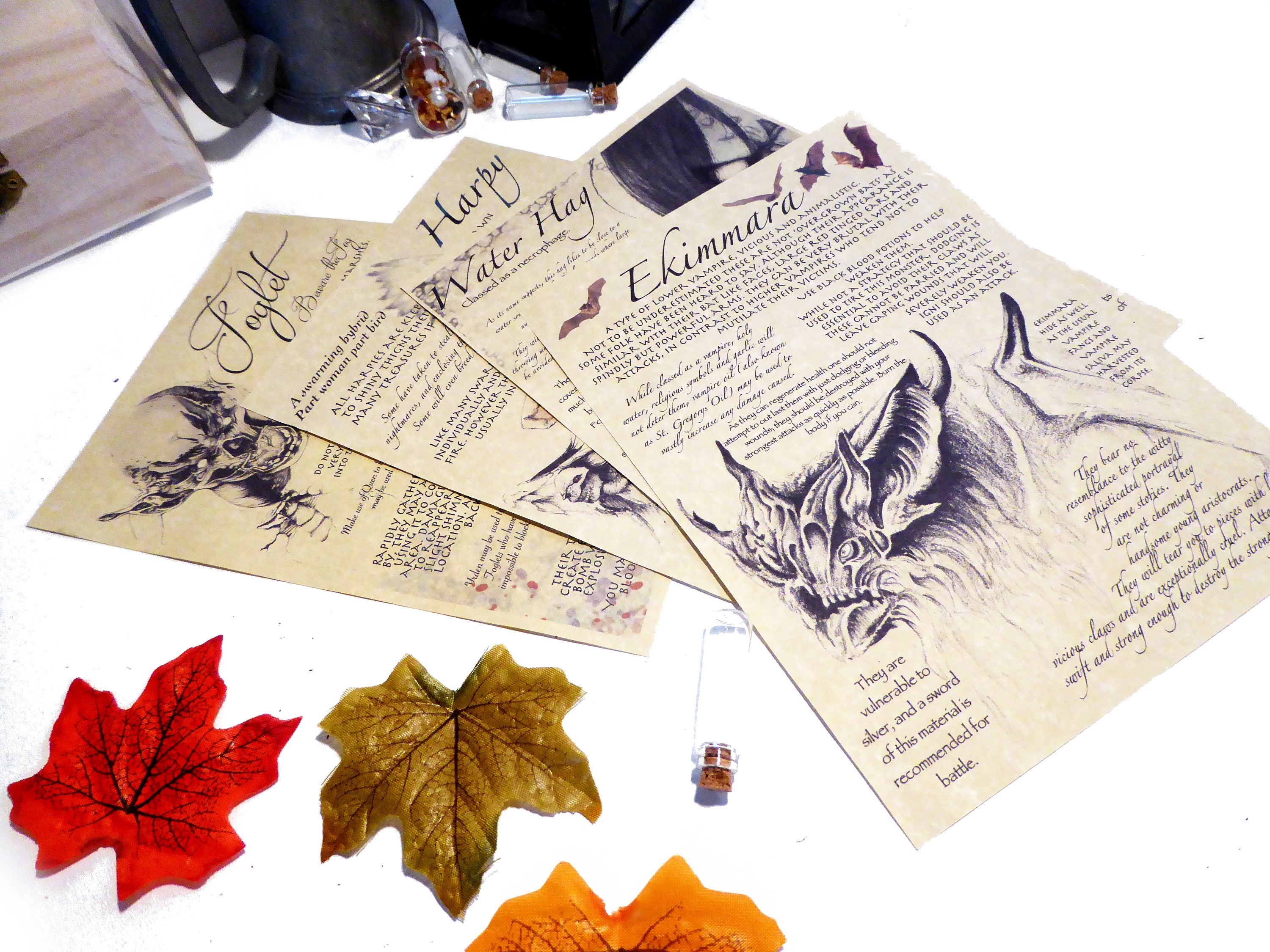 Bestiary Part 2: Witch Hunter White Wolf Journal Pages - Etsy UK