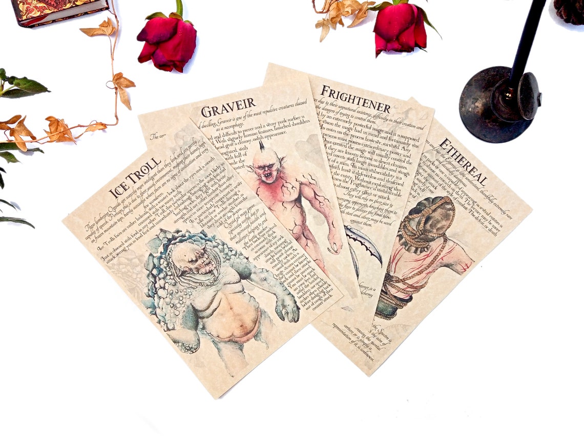 Bestiary THIRD Complete Set: Higher Vampire, Elemental, Dragon, Alghoul ...