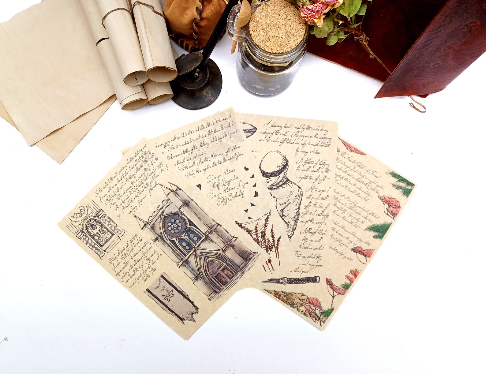 Cult of the Ancestor Moth Tamriel Prints Journal Pages, Aged Scrolls - Etsy