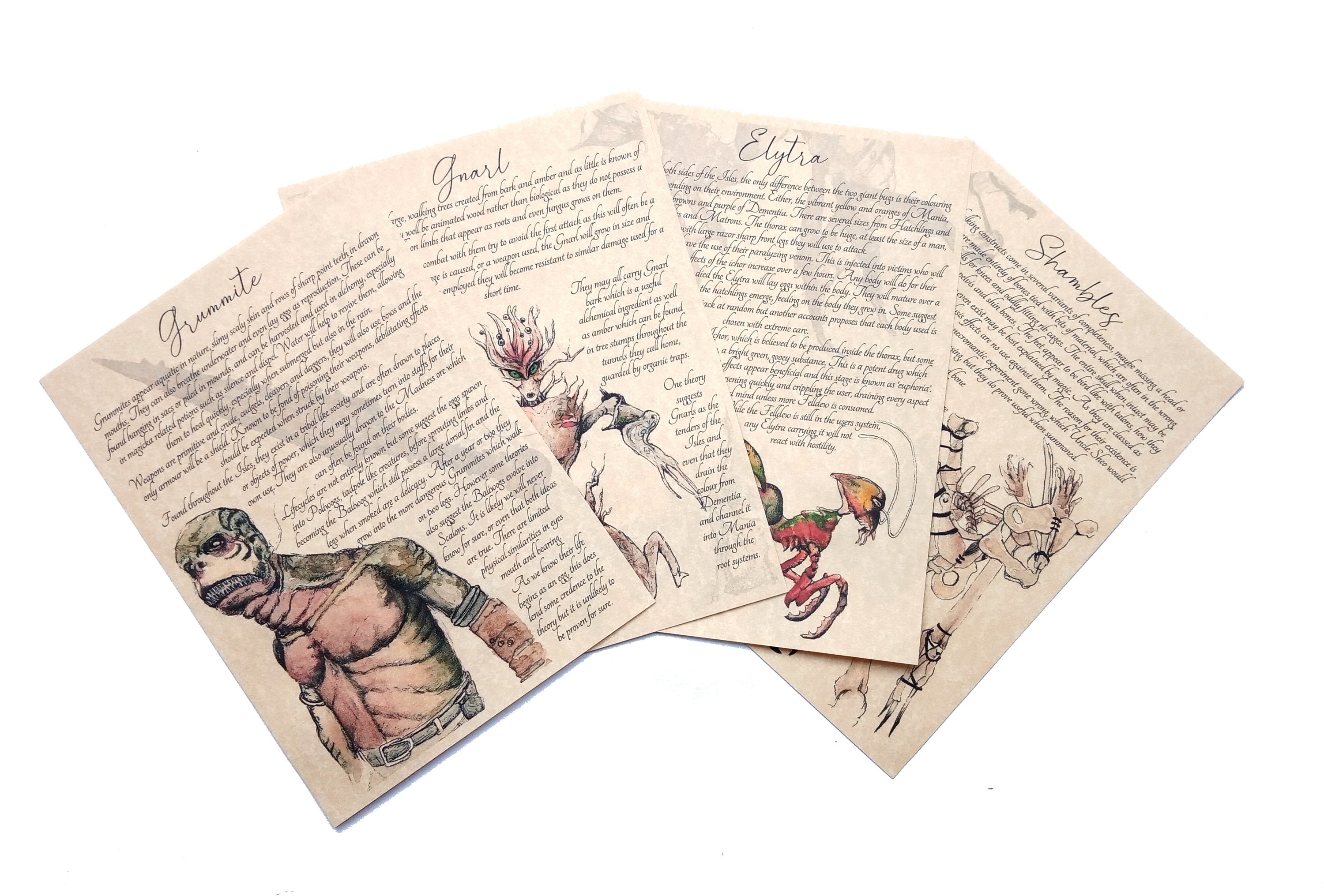 Bestiary of Tamriel Complete SIX SETS - Undead, Waterways, Goblins ...