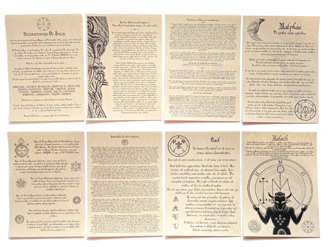 Demon Journal Pages - Demonology Supernatural Ritual - Latin Spells of ...