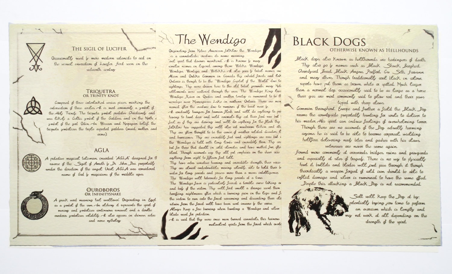 Supernatural Journal Pages Mythical Evil Creatures Spirits - Etsy