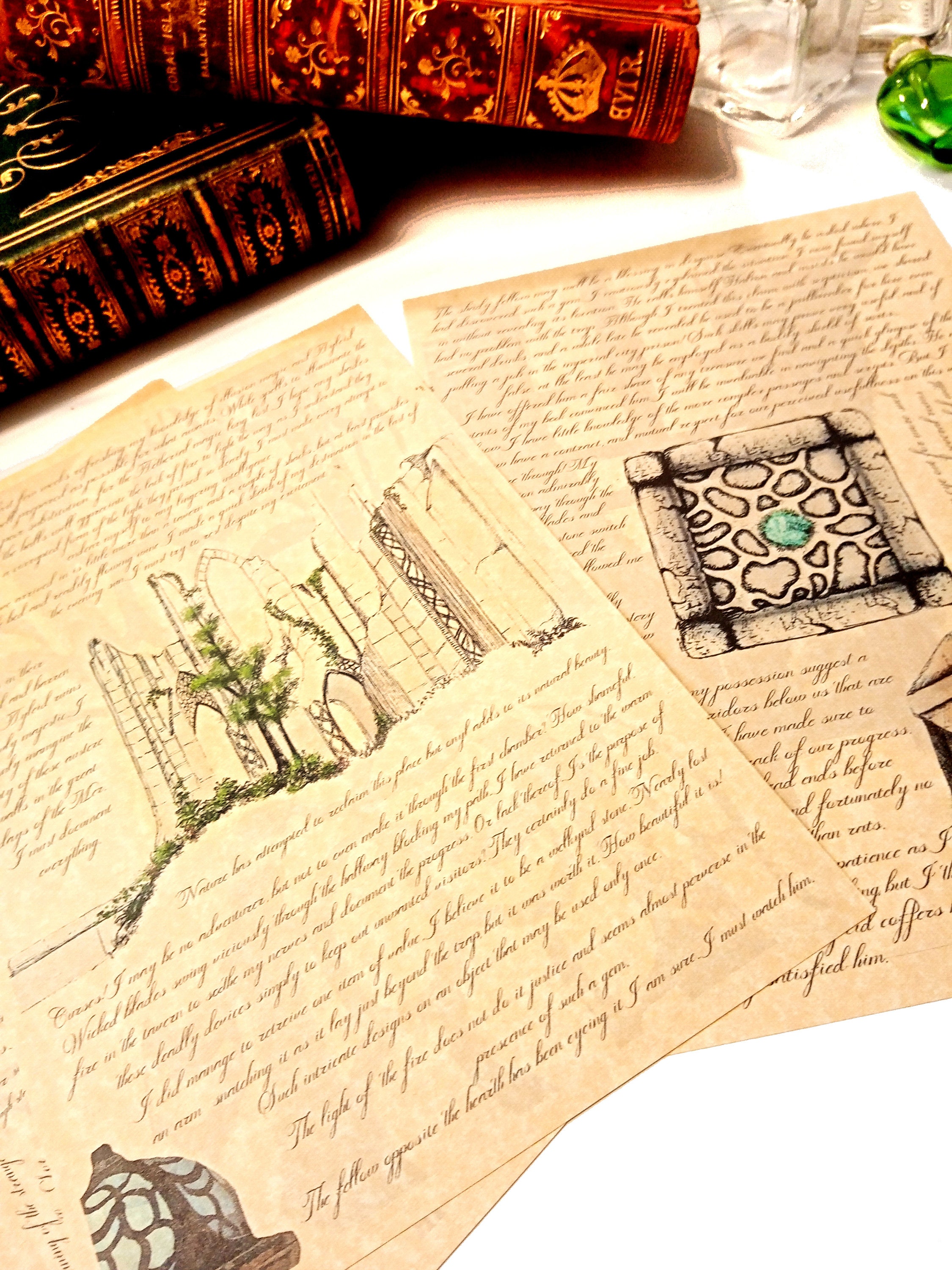 Ayleid Artifact Adventurer Journal Pages Aged Scrolls | Etsy UK