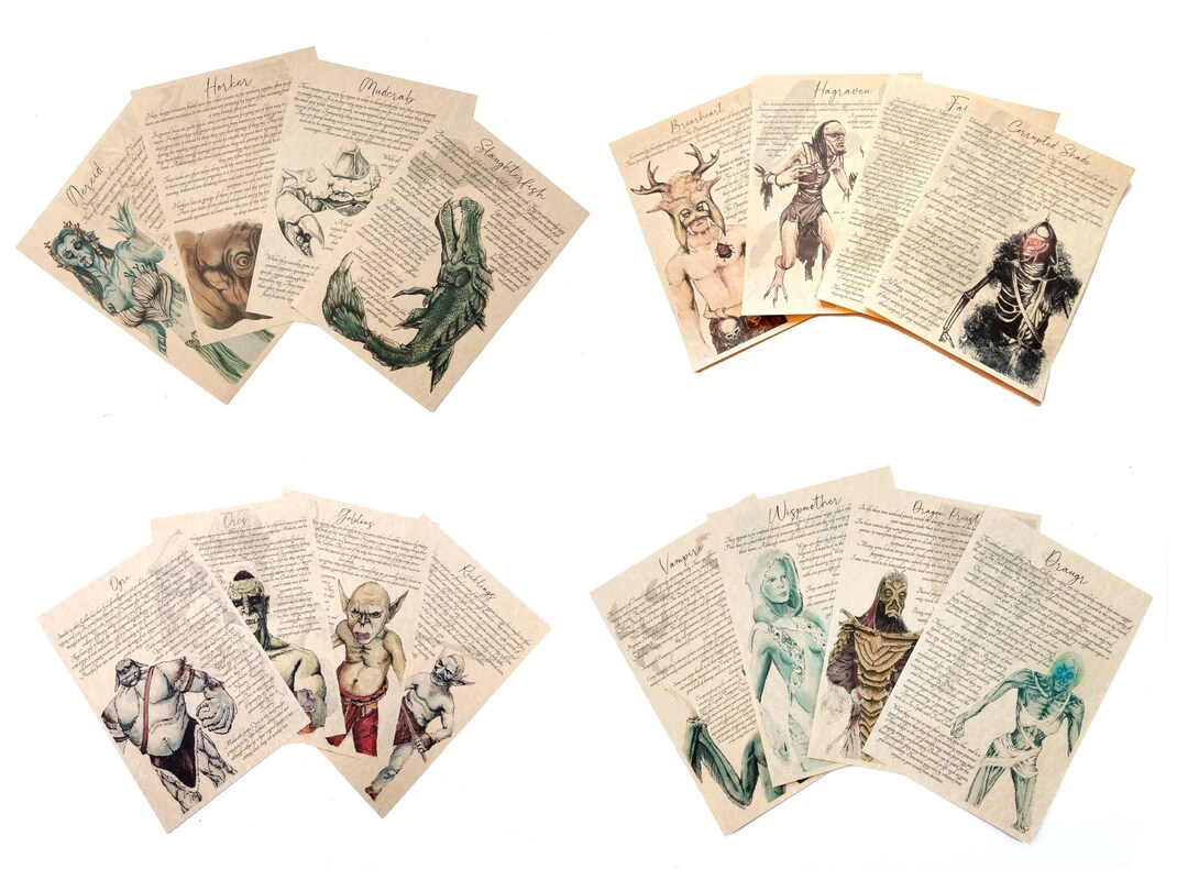 Bestiary of Tamriel Complete SIX SETS - Undead, Waterways, Goblins ...