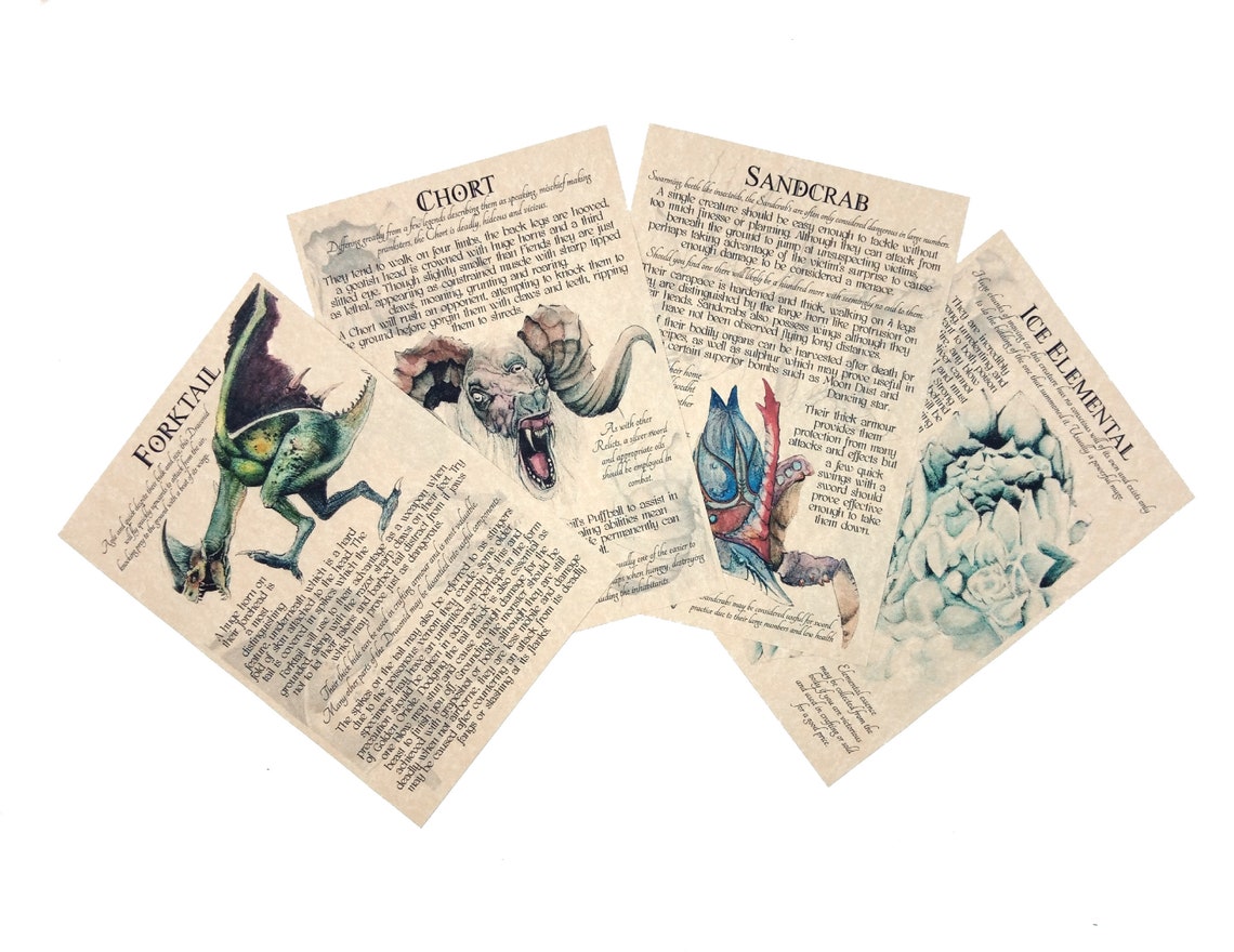 Bestiary THIRD Complete Set: Higher Vampire, Elemental, Dragon, Alghoul ...