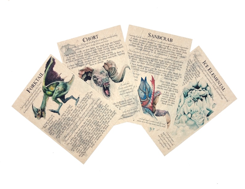 Bestiary THIRD Complete Set: Higher Vampire, Elemental, Dragon, Alghoul ...