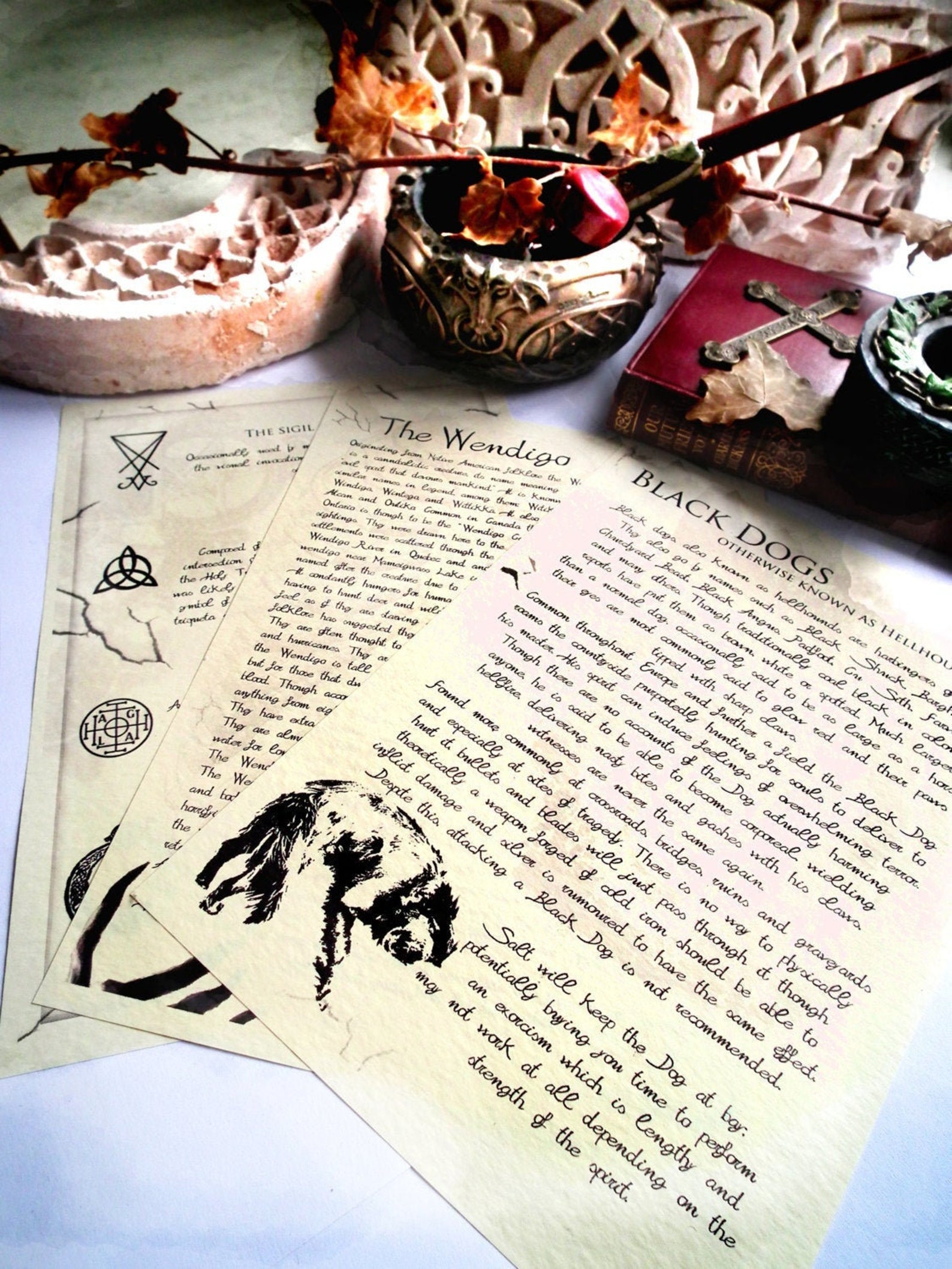 Supernatural Journal Pages Mythical Evil Creatures Spirits - Etsy