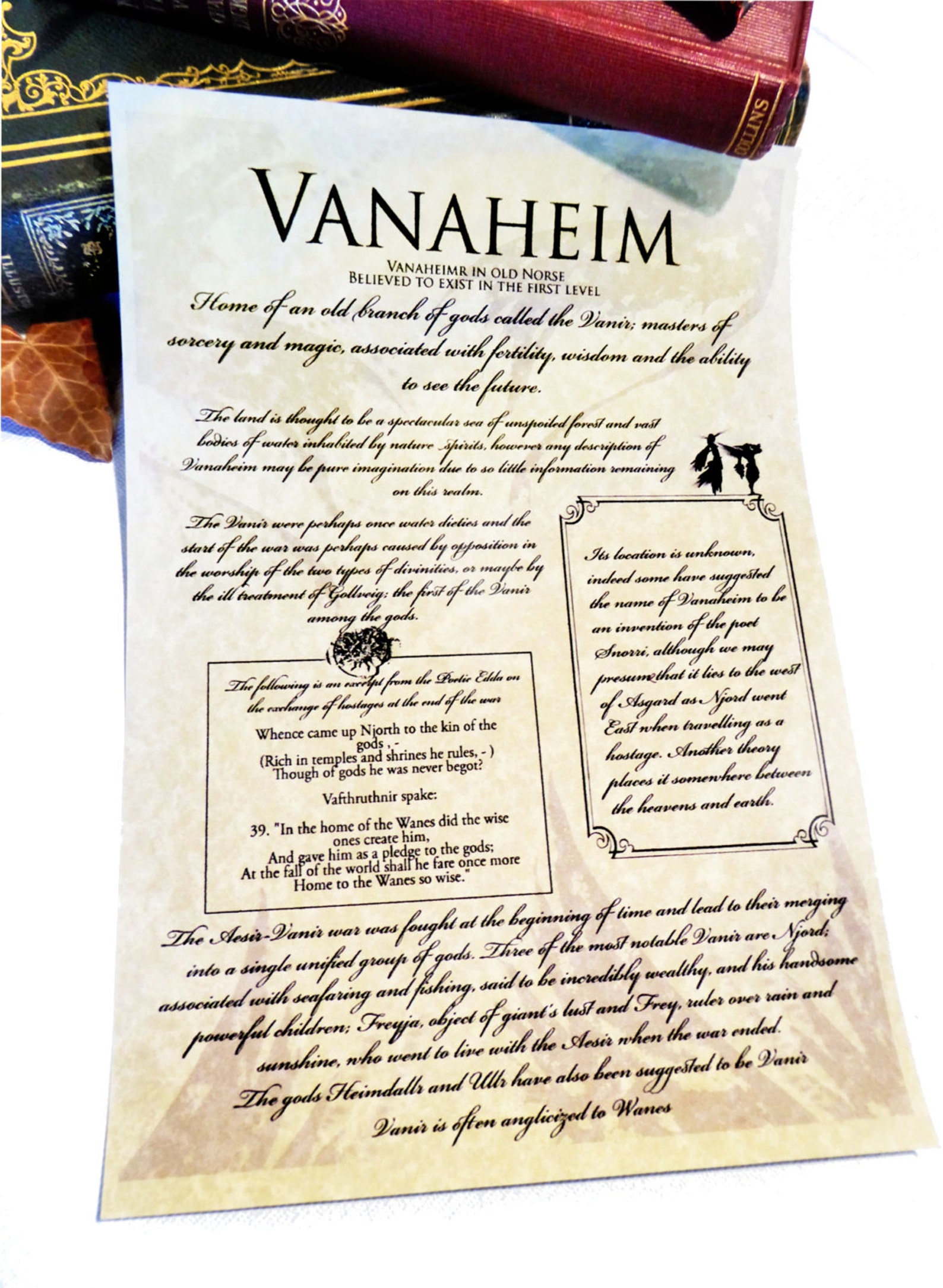 Norse Mythology Journal Pages Asgard Alfheim Vanaheim Thor - Etsy